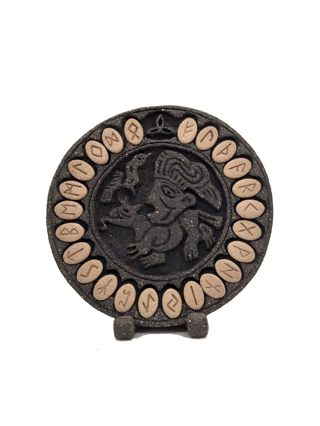 Futhark Rune Set on Ceramic Plate, Viking Rune Set, Norse Pagan Runes ...