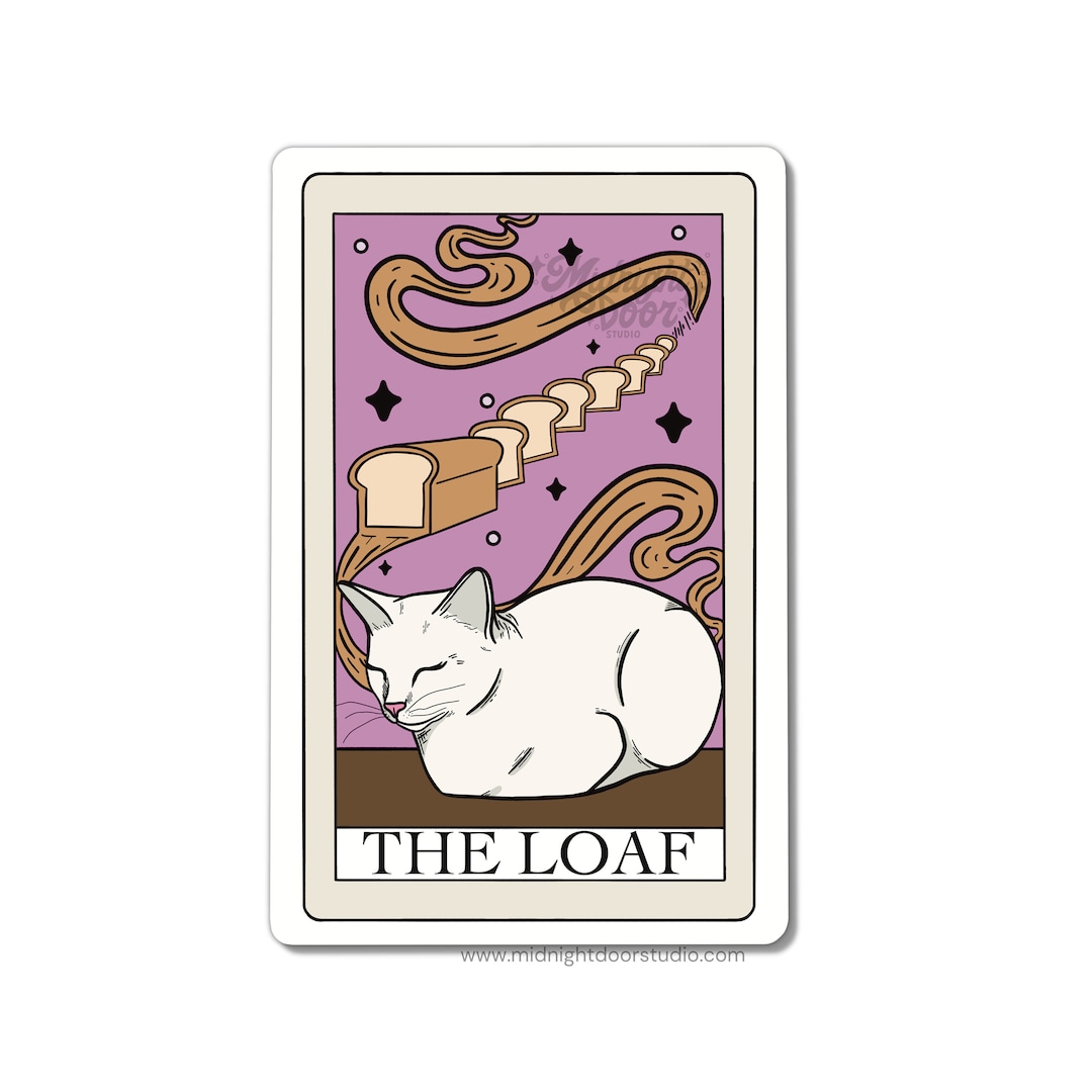 The Loaf Cat Tarot Card Vinyl Sticker Cat Lover Decal Tarot - Etsy