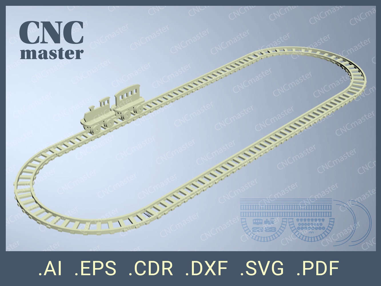 Train and Railway digital Model CNC Vector Model for CNC Router, CNC ...