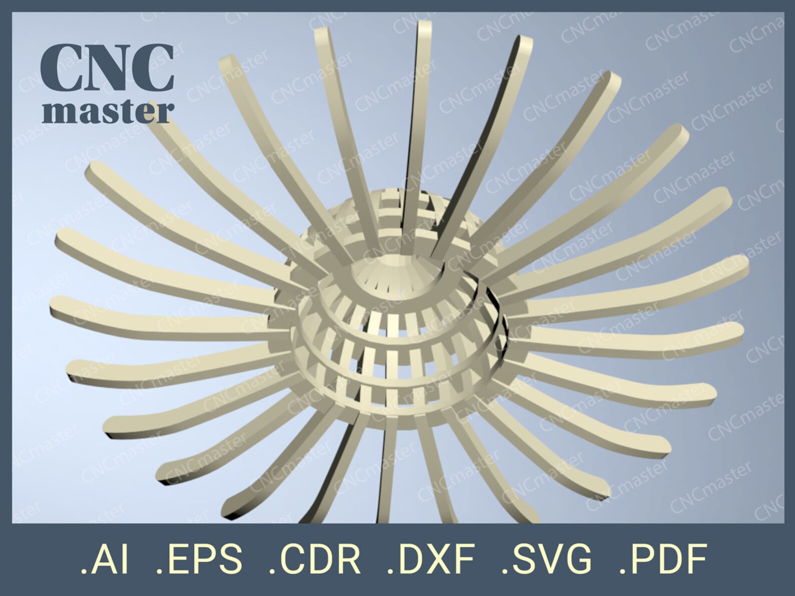 Parametric Lamp Shade (digital Model) | CNC Vector Model for CNC Router ...