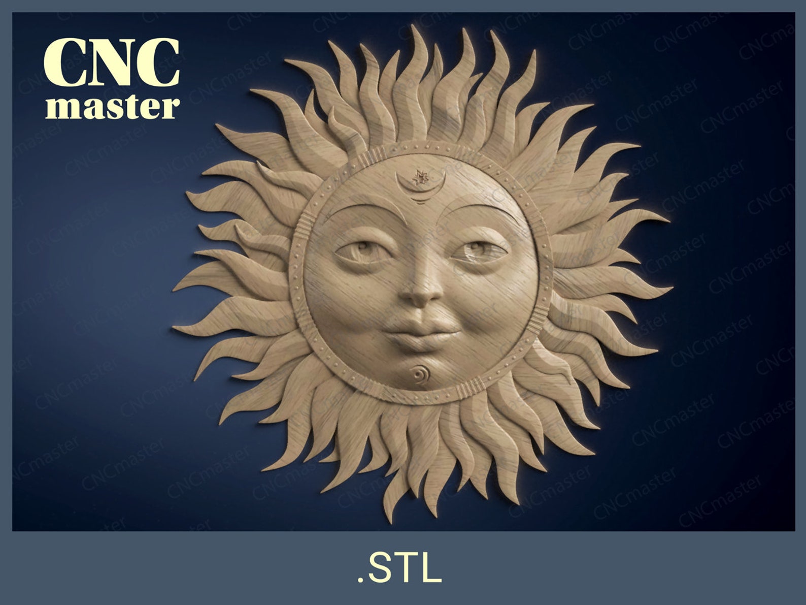 Decor "sun" 3D STL Model (digital Model) | STL 3D Model for CNC Router ...