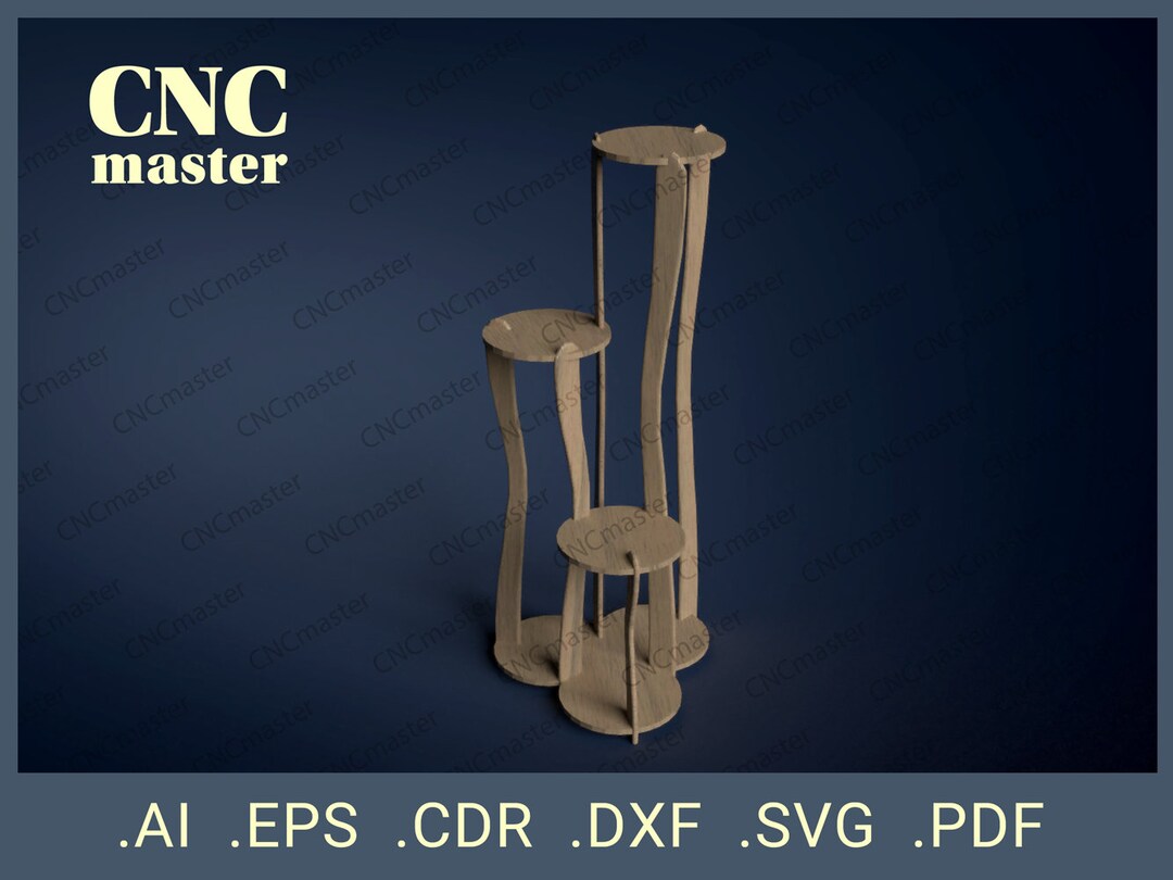 Flower Pots Stand (digital Model) | CNC Vector Model for CNC Router ...