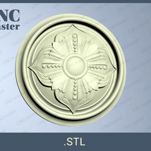 Round Rosette Decor 3D STL Model (digital Model) | STL 3D Model for CNC ...