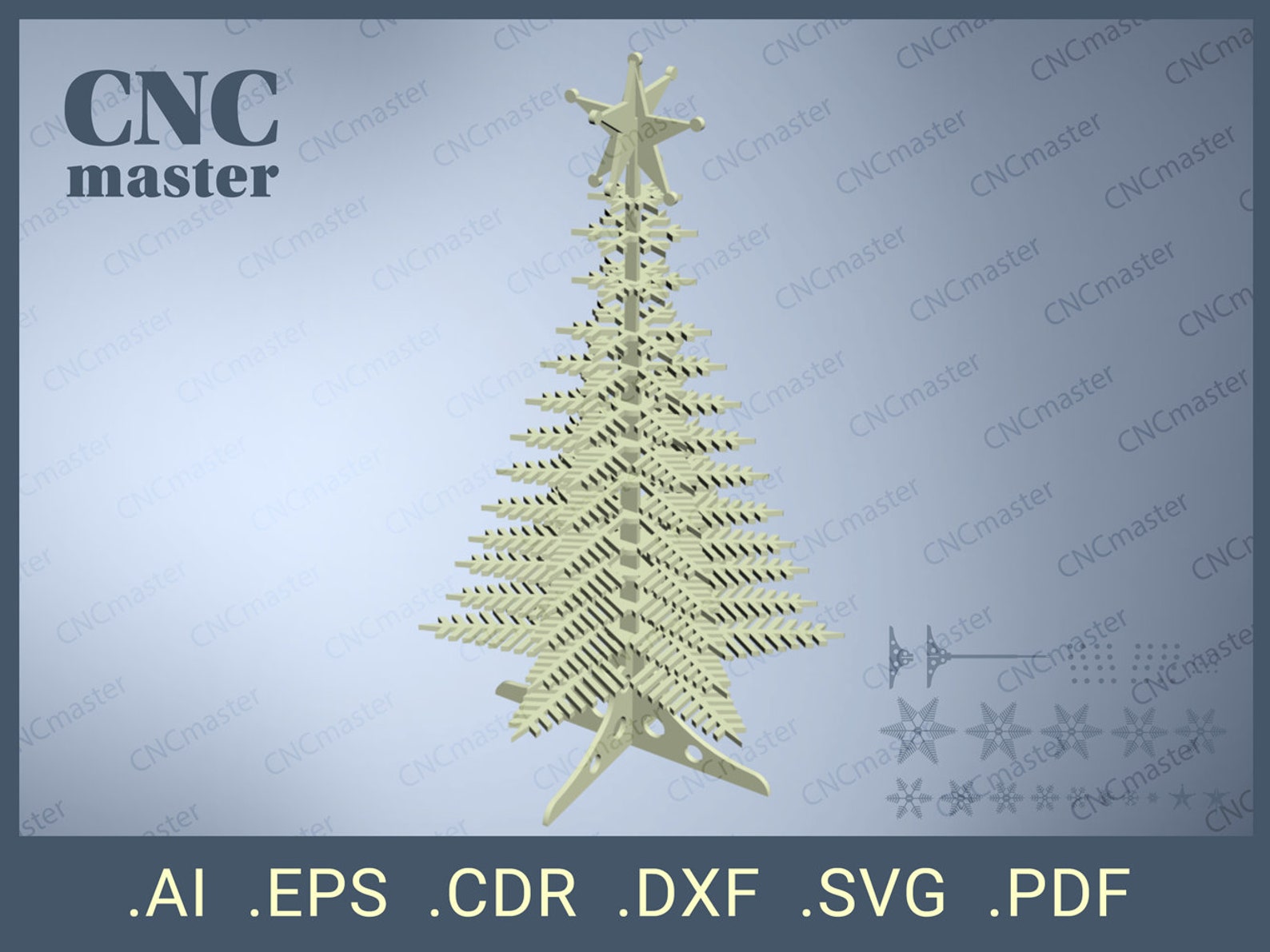 Decorative Christmas Tree-2 (digital Model) | CNC Vector Model for CNC ...