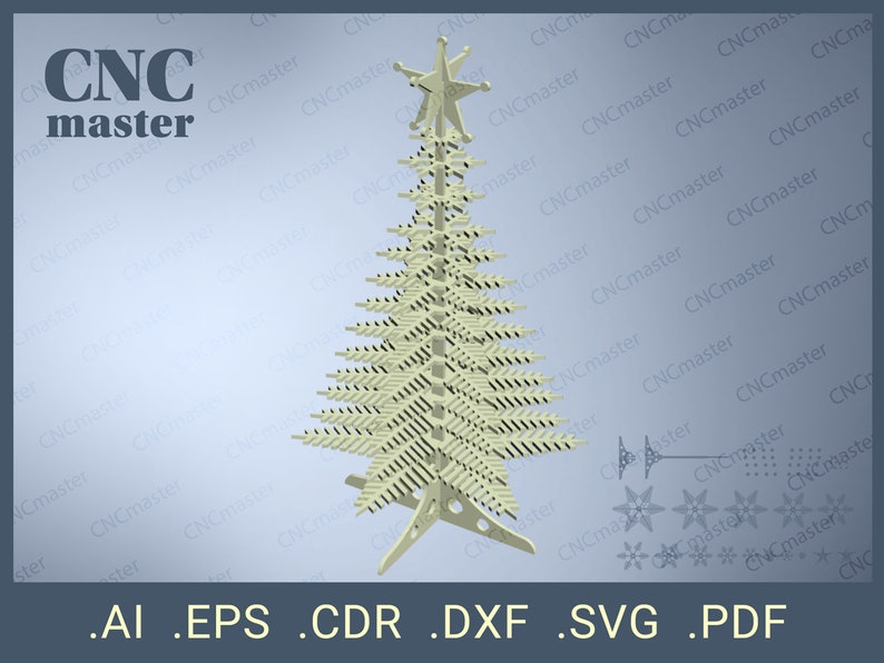 Decorative Christmas Tree-2 (digital Model) | CNC Vector Model for CNC ...