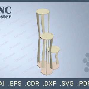 Flower Pots Stand (digital Model) | CNC Vector Model for CNC Router ...