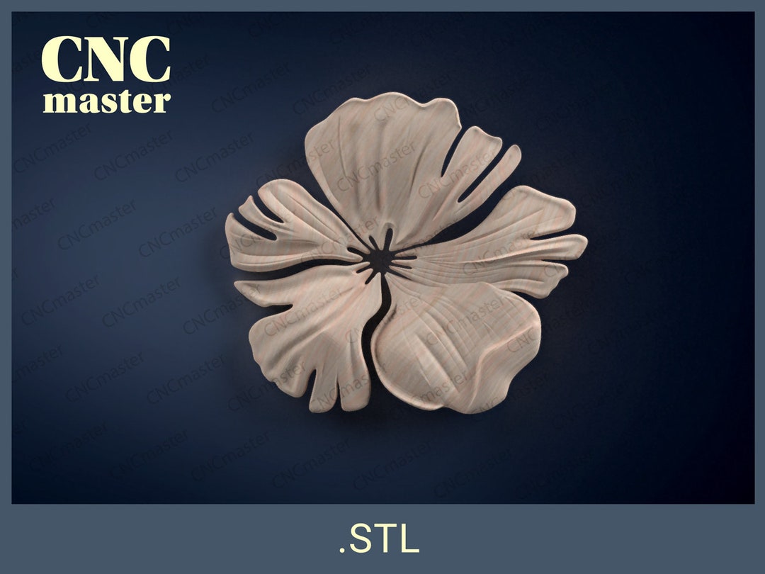 Decor “flower” 3D STL Model (digital Model) | STL 3D Model for CNC ...