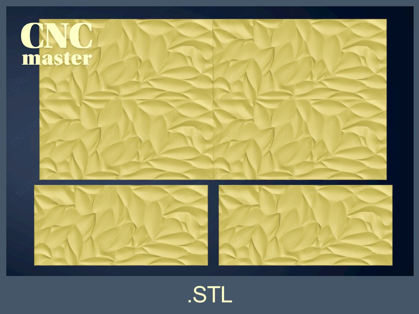Wall Panel With Leaves 3D STL Model digital Model STL 3D Model for CNC ...