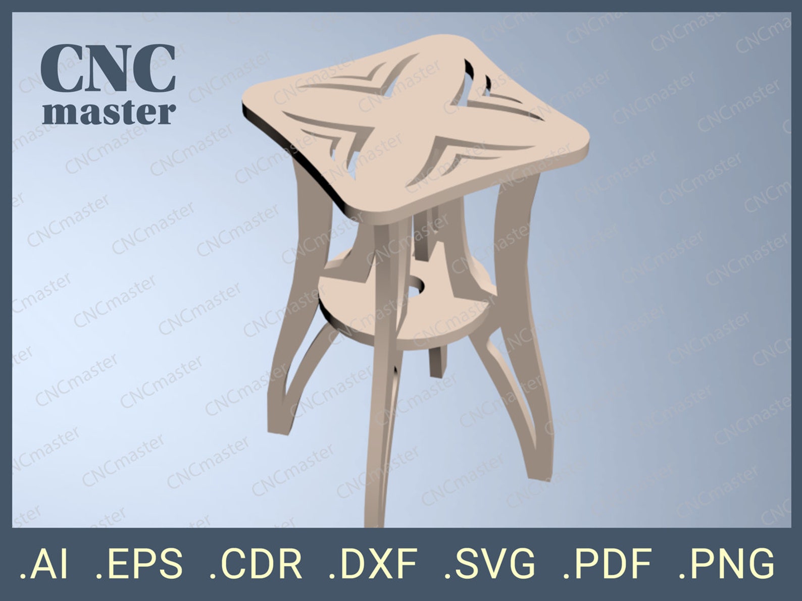 Stool Seat digital Model CNC Vector Model for CNC Router, CNC Machine ...