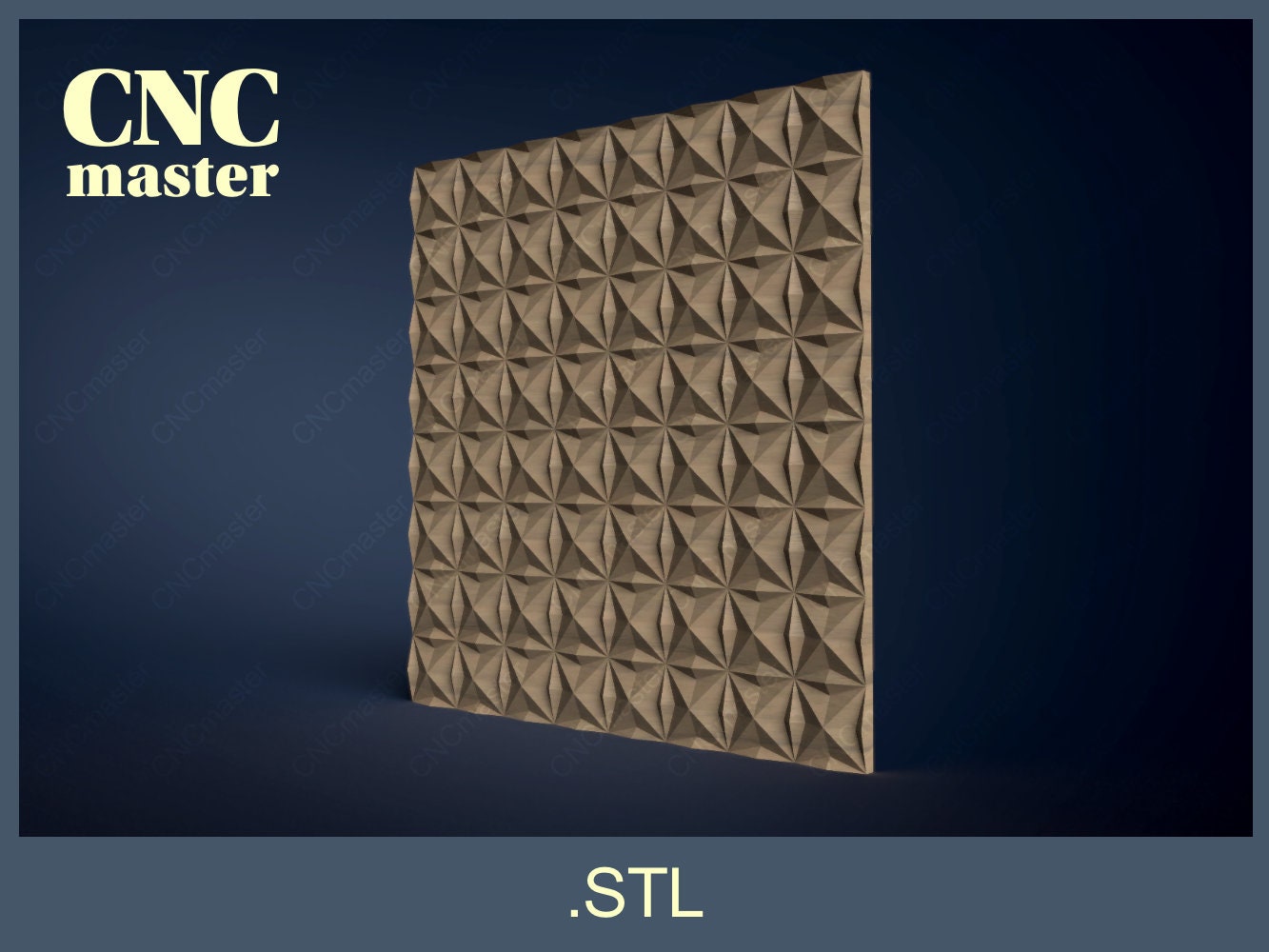 Geometric Wall Panel 3D STL Model digital Model STL 3D Model for CNC ...