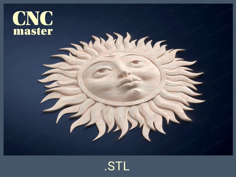 Decor "sun" 3D STL Model (digital Model) | STL 3D Model for CNC Router ...