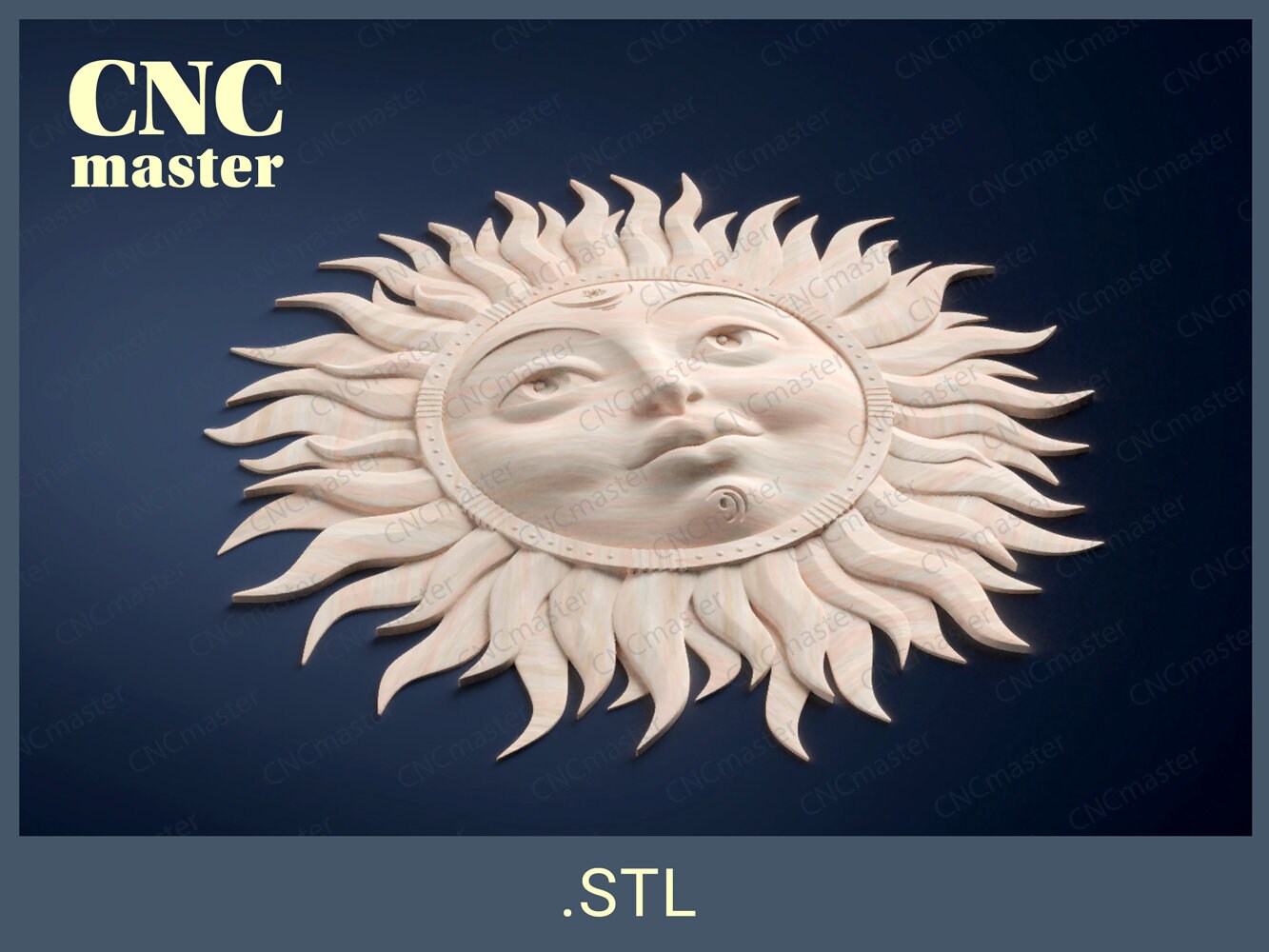 Decor "sun" 3D STL Model (digital Model) | STL 3D Model for CNC Router ...