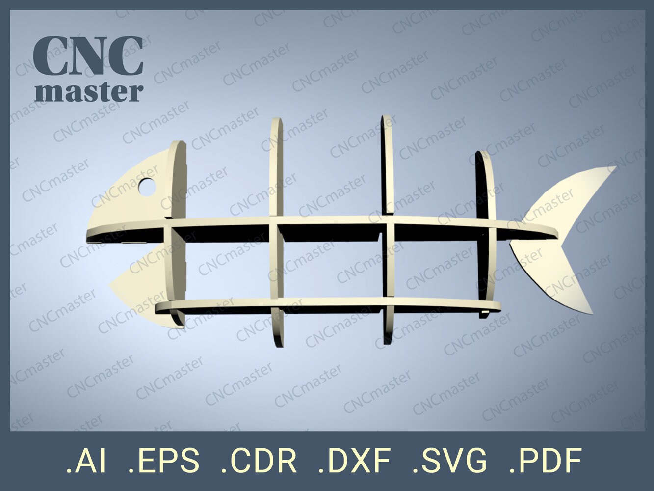 Parametric Shelf “fish” (digital Model) | CNC Vector Model for CNC ...