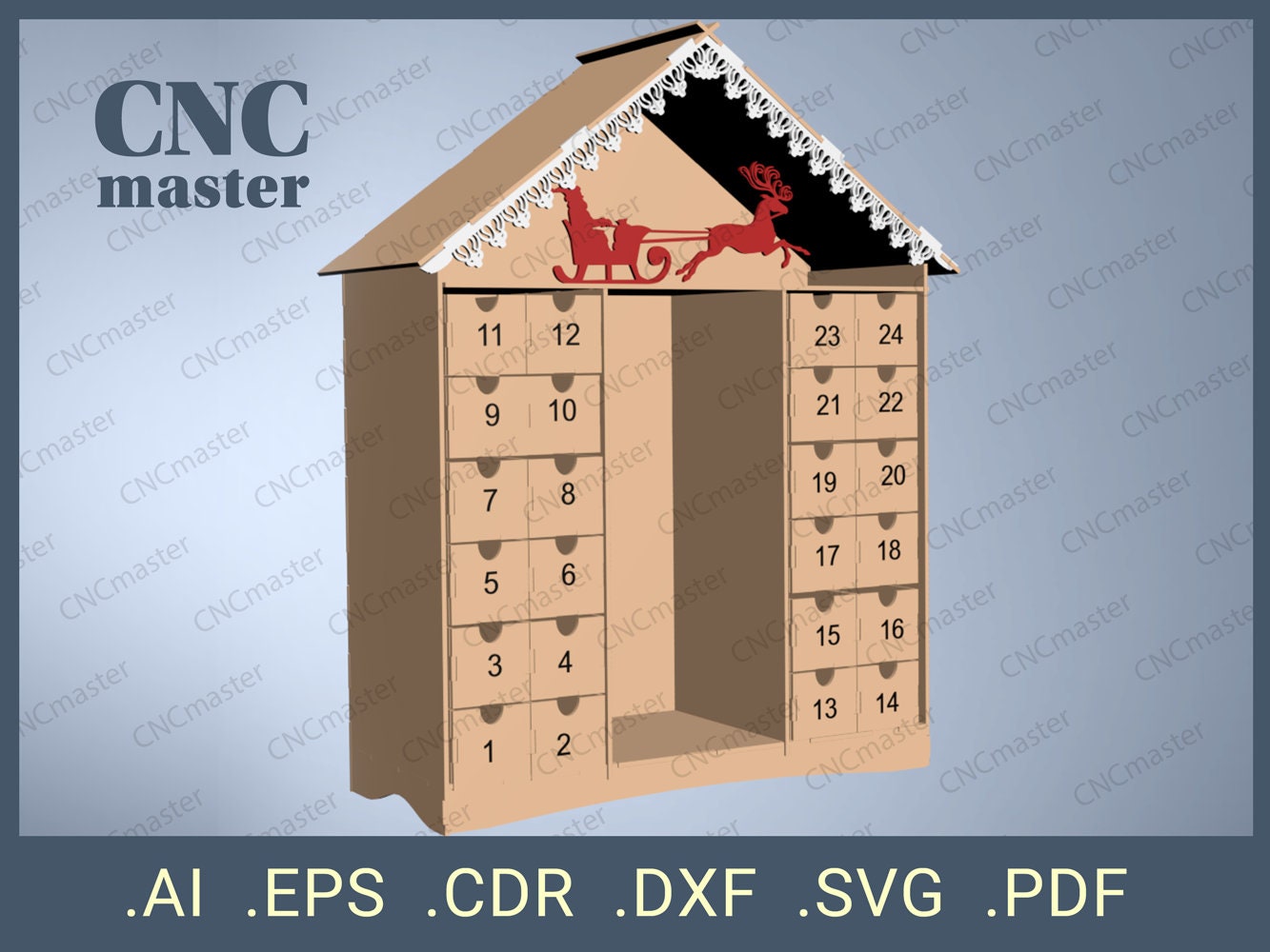 Advent Calendar (digital Model) | CNC Vector Model for CNC Router, CNC ...
