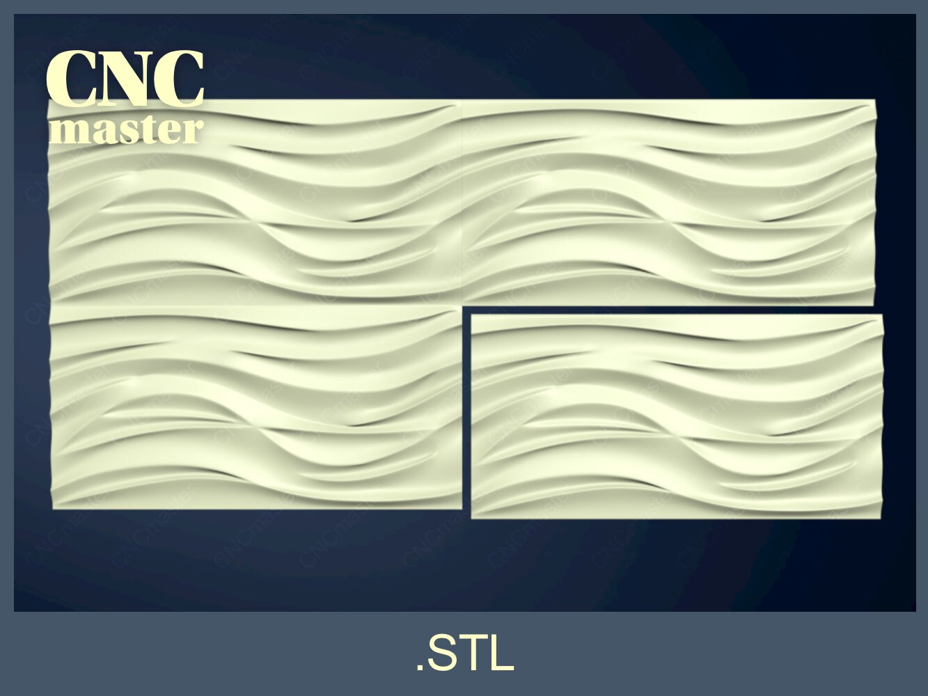 Wavy Panel-1 3D STL Model digital Model STL 3D Model for CNC Router ...