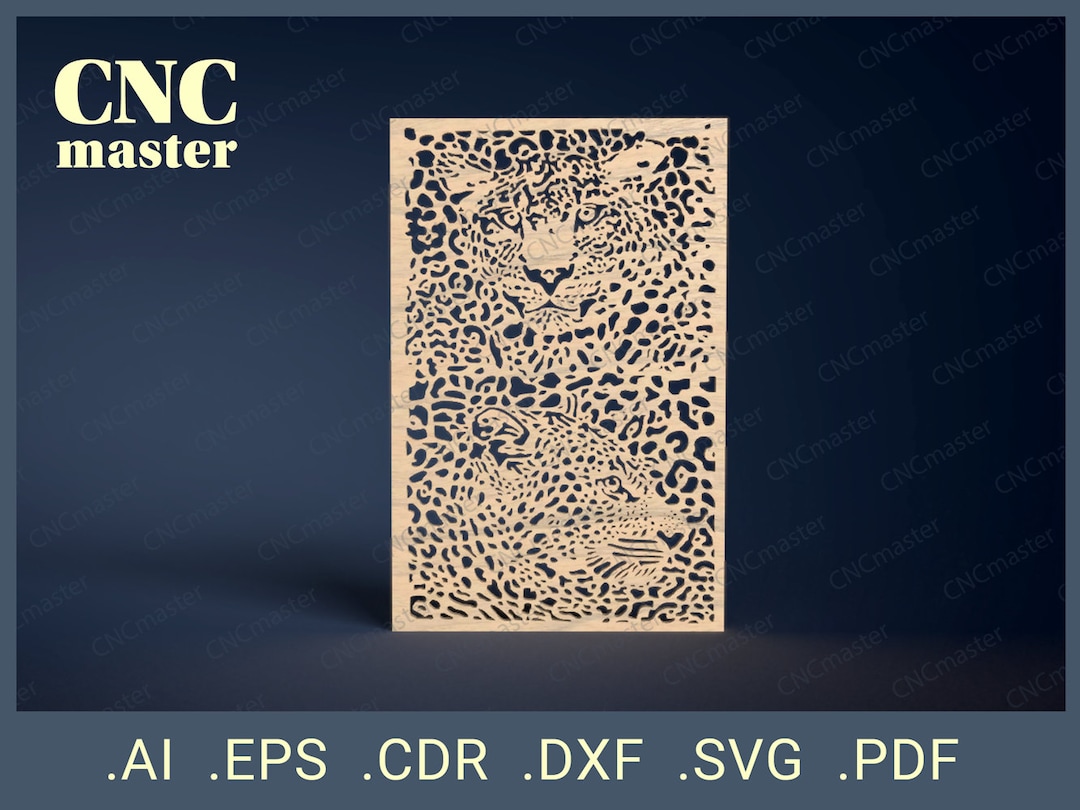 Decorative Plaque leopards digital Model CNC Vector Model for CNC ...