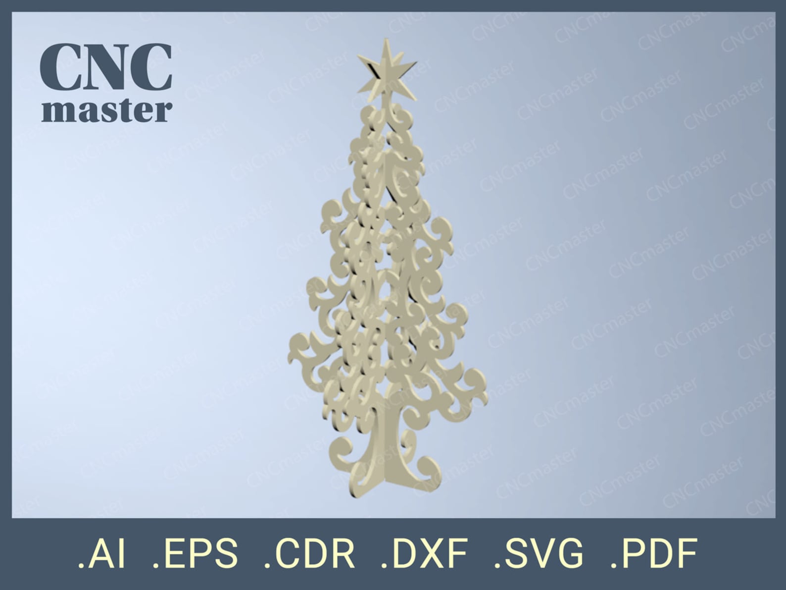 Decorative Christmas Tree (digital Model) | CNC Vector Model for CNC ...