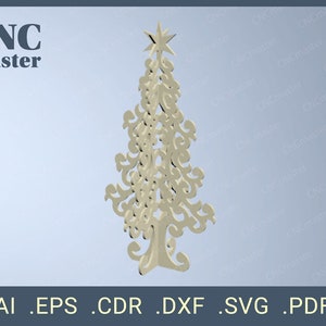 Decorative Christmas Tree (digital Model) | CNC Vector Model for CNC ...