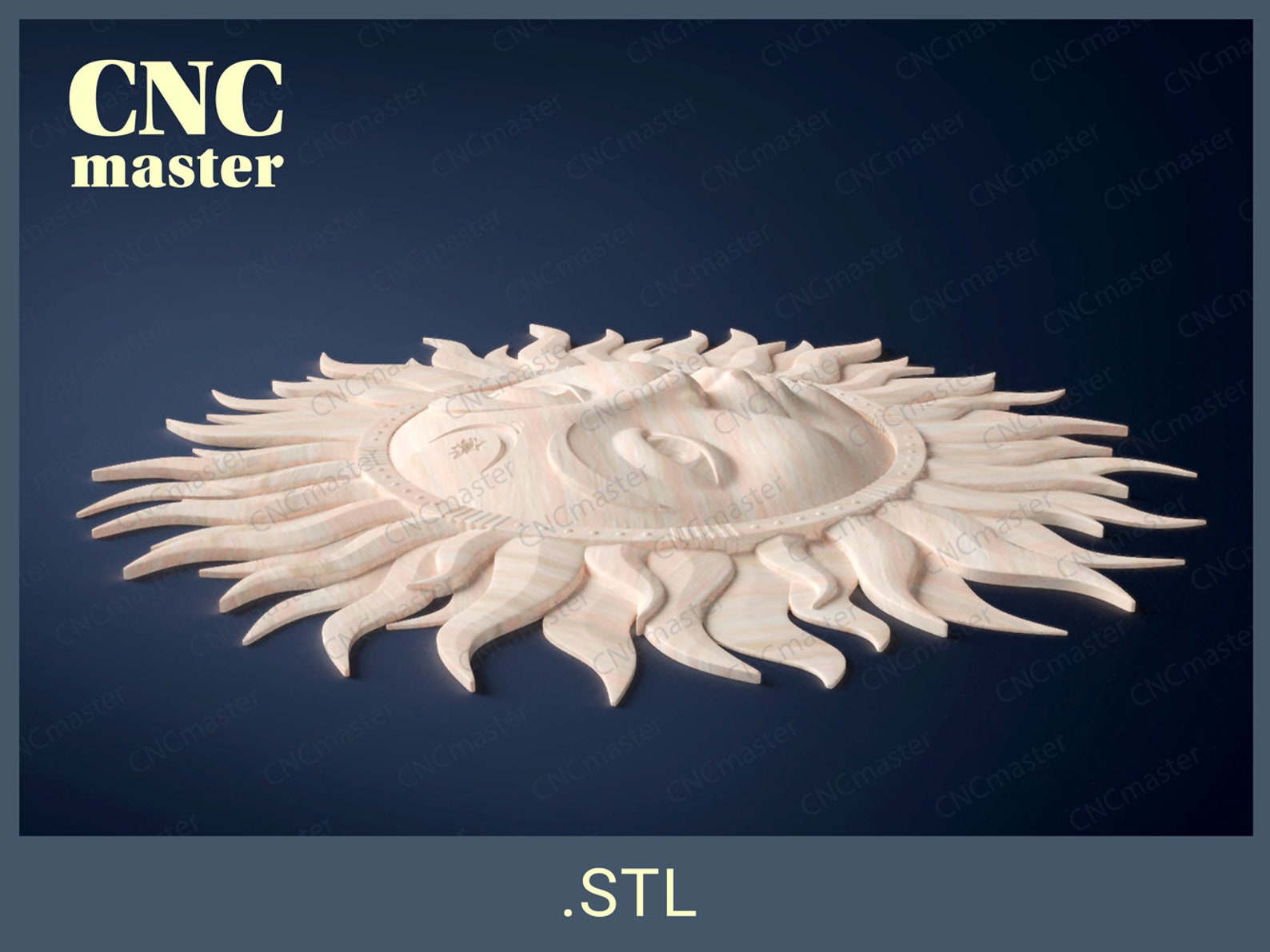 Decor "sun" 3D STL Model (digital Model) | STL 3D Model for CNC Router ...