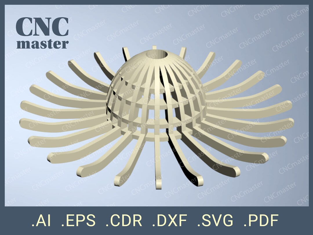 Parametric Lamp Shade (digital Model) | CNC Vector Model for CNC Router ...