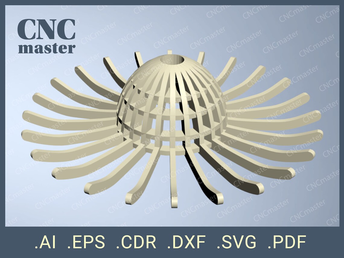 Parametric Lamp Shade (digital Model) | CNC Vector Model for CNC Router ...