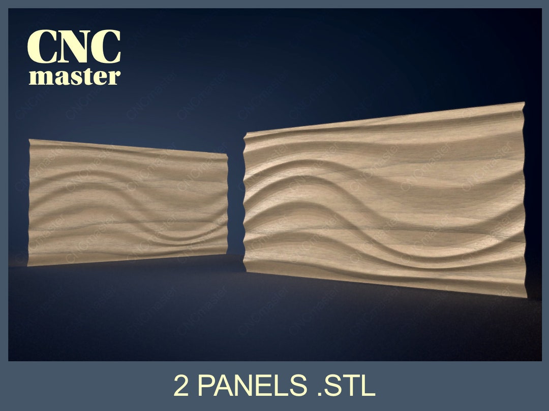 Wavy Panel-4 3D STL Model digital Model STL 3D Model for CNC Router ...