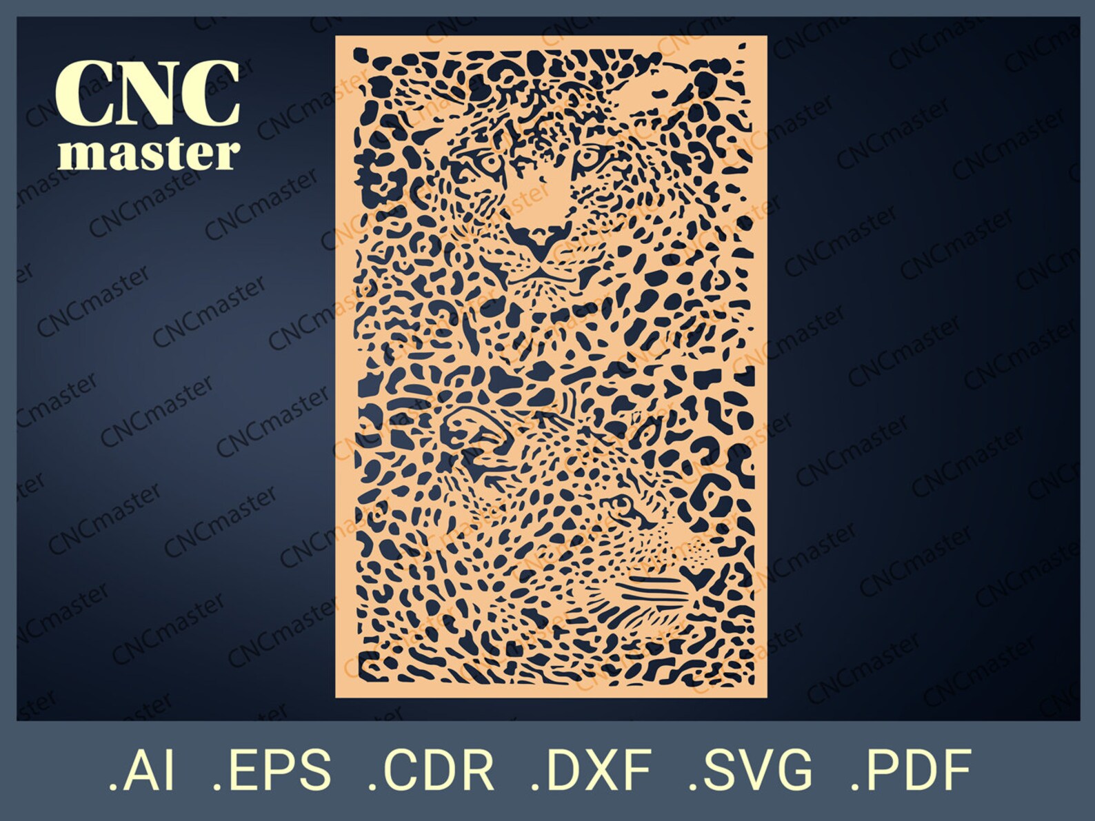 Decorative Plaque "leopards" (digital Model) | CNC Vector Model for CNC ...