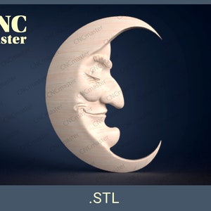 Moon 3D STL Model (digital Model) | STL 3D Model for CNC Router, Cnc ...