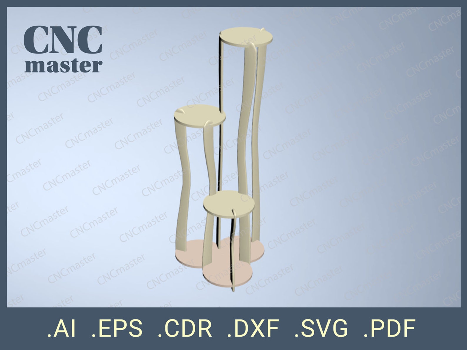 Flower Pots Stand (digital Model) | CNC Vector Model for CNC Router ...
