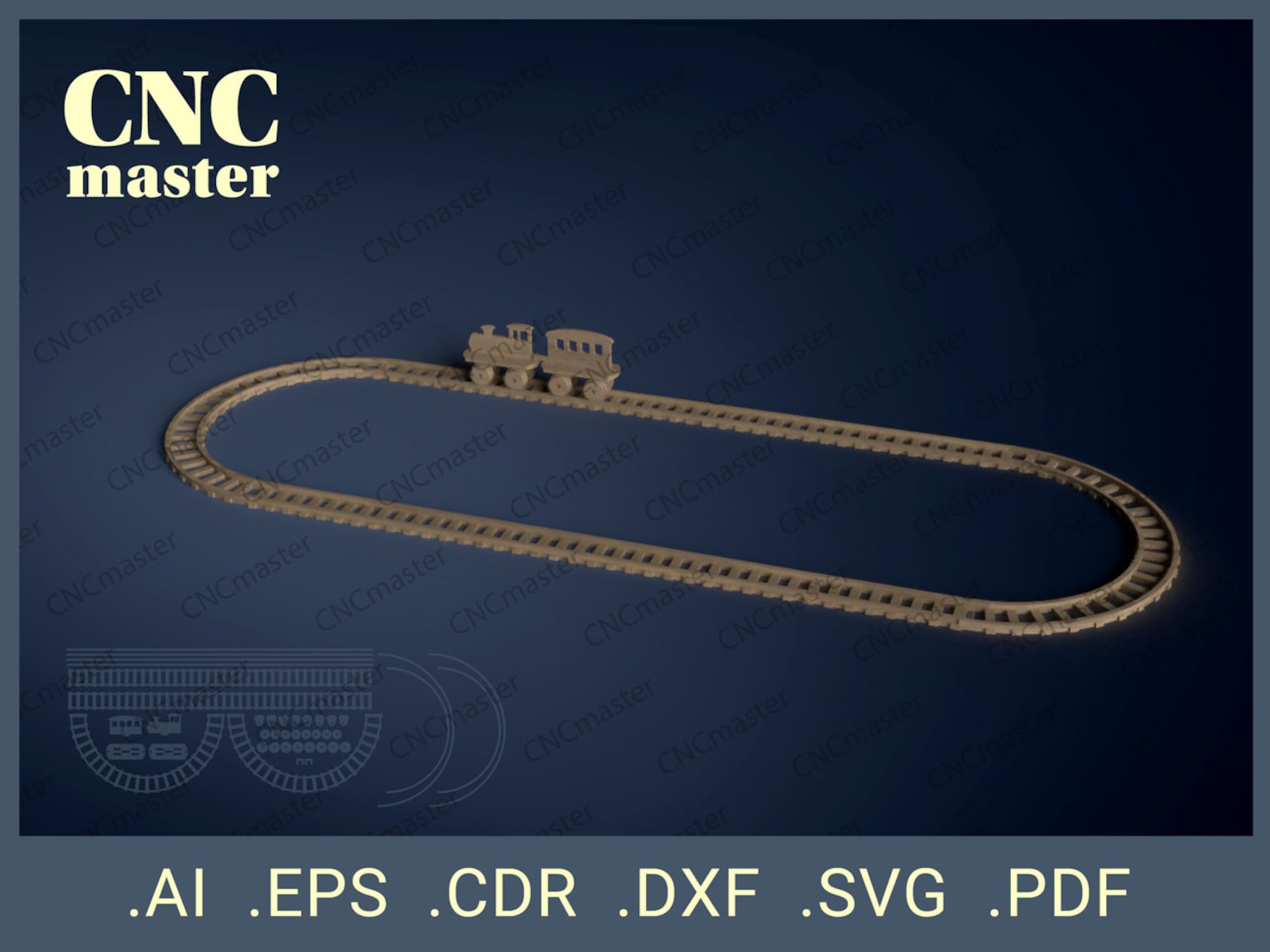 Train and Railway (digital Model) | CNC Vector Model for CNC Router ...