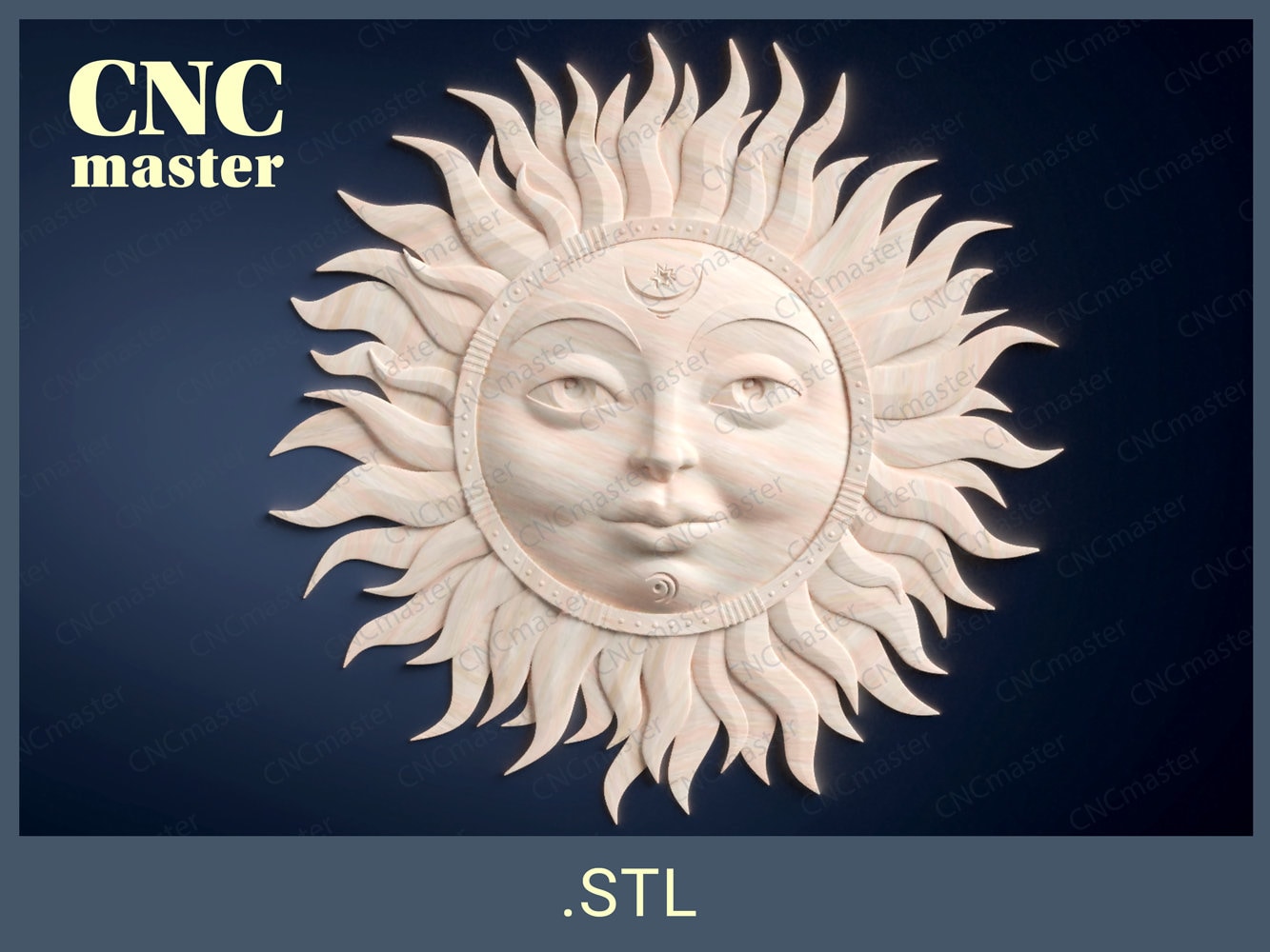 Decor "sun" 3D STL Model (digital Model) | STL 3D Model for CNC Router ...