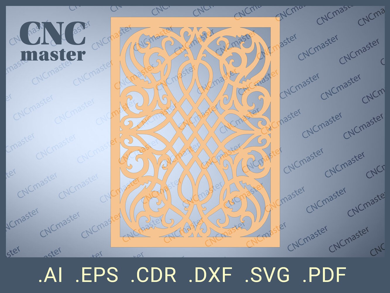 Decorative Lattice Panel digital Model CNC Vector Model for CNC Router ...