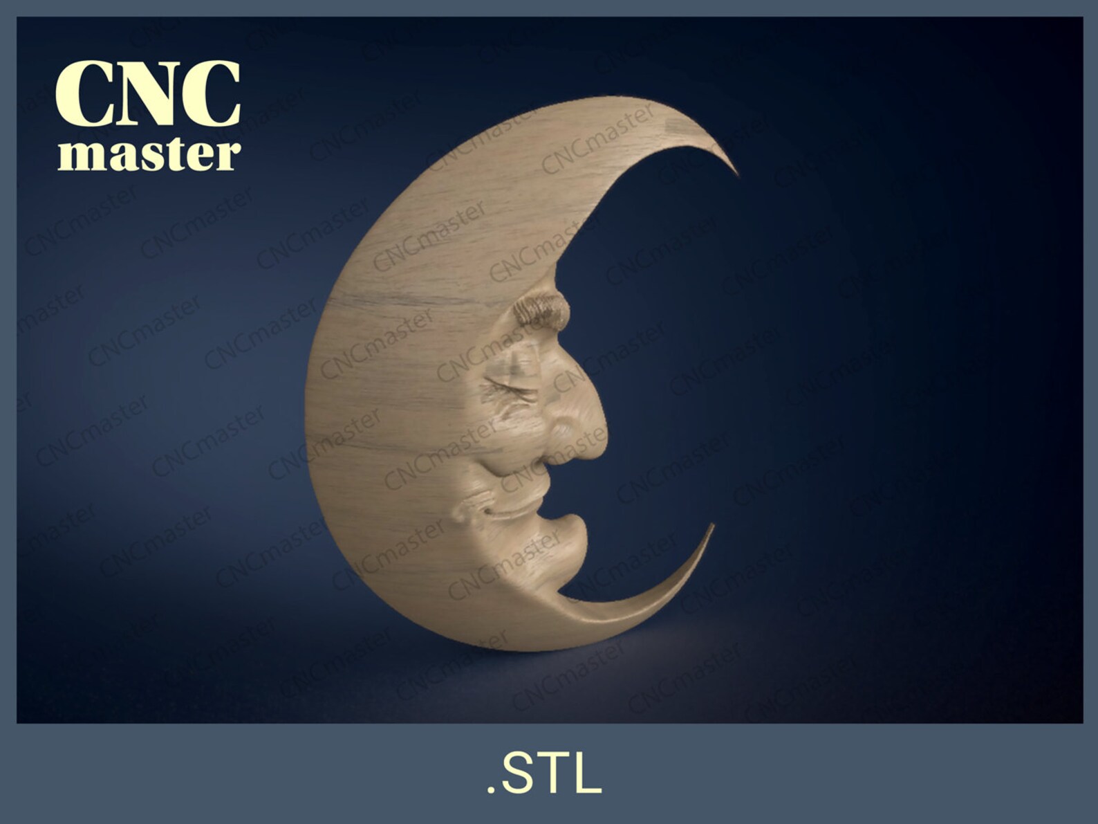 Moon 3D STL Model digital Model STL 3D Model for CNC - Etsy