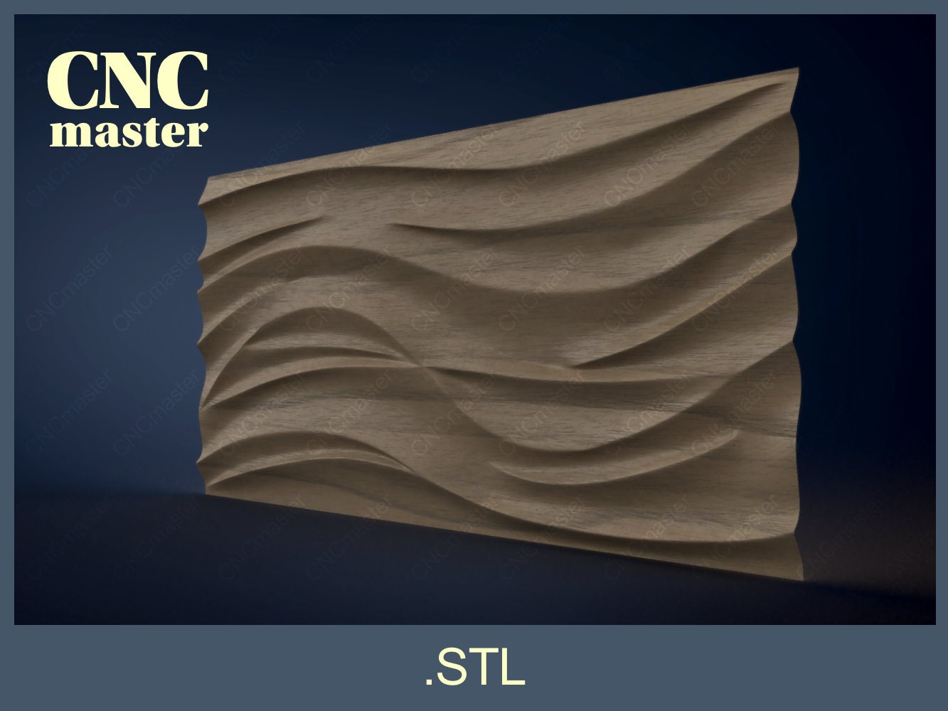 Wavy Panel-1 3D STL Model digital Model STL 3D Model for CNC Router ...