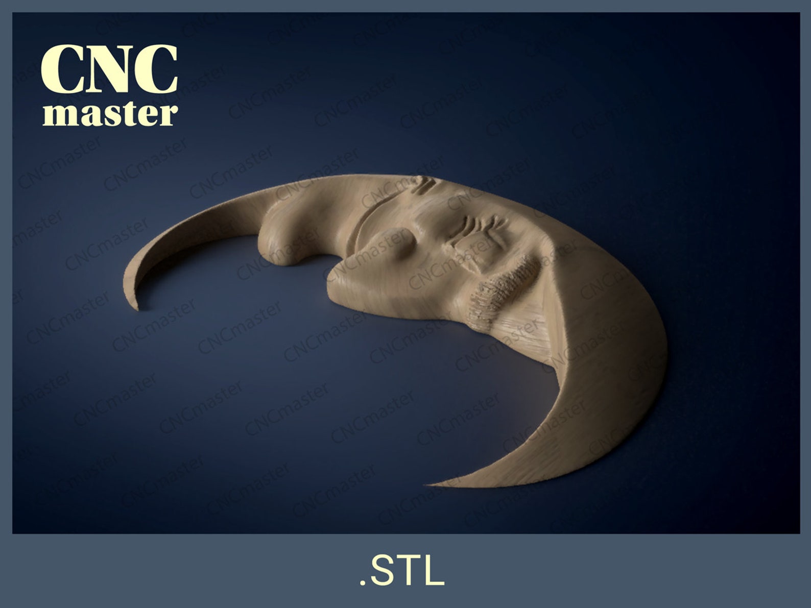 Moon 3D STL Model digital Model STL 3D Model for CNC - Etsy