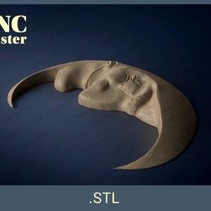 Moon 3D STL Model (digital Model) | STL 3D Model for CNC Router, Cnc ...