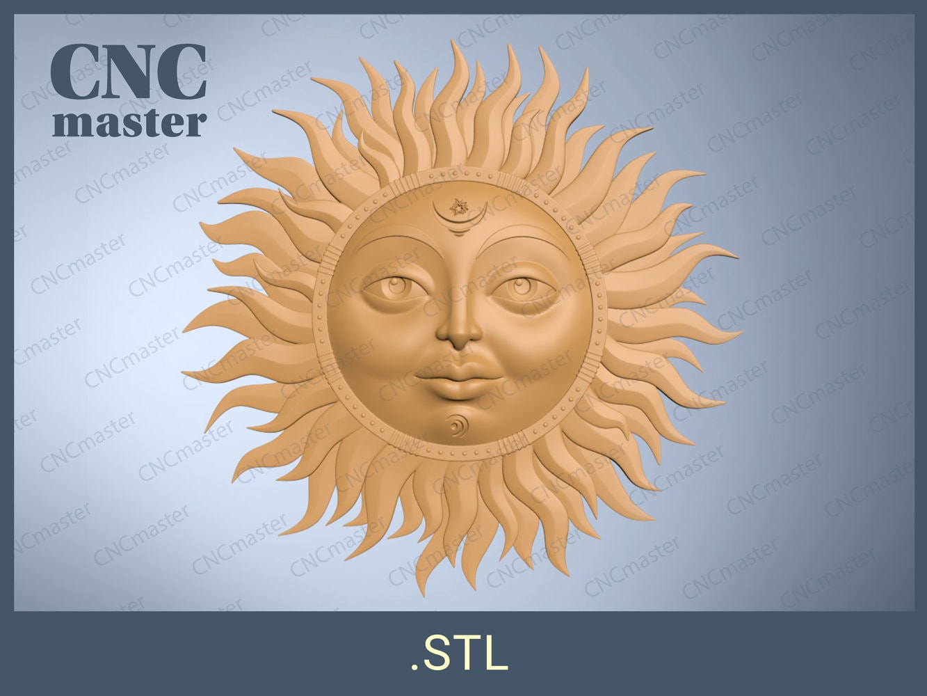 Decor "sun" 3D STL Model (digital Model) | STL 3D Model for CNC Router ...