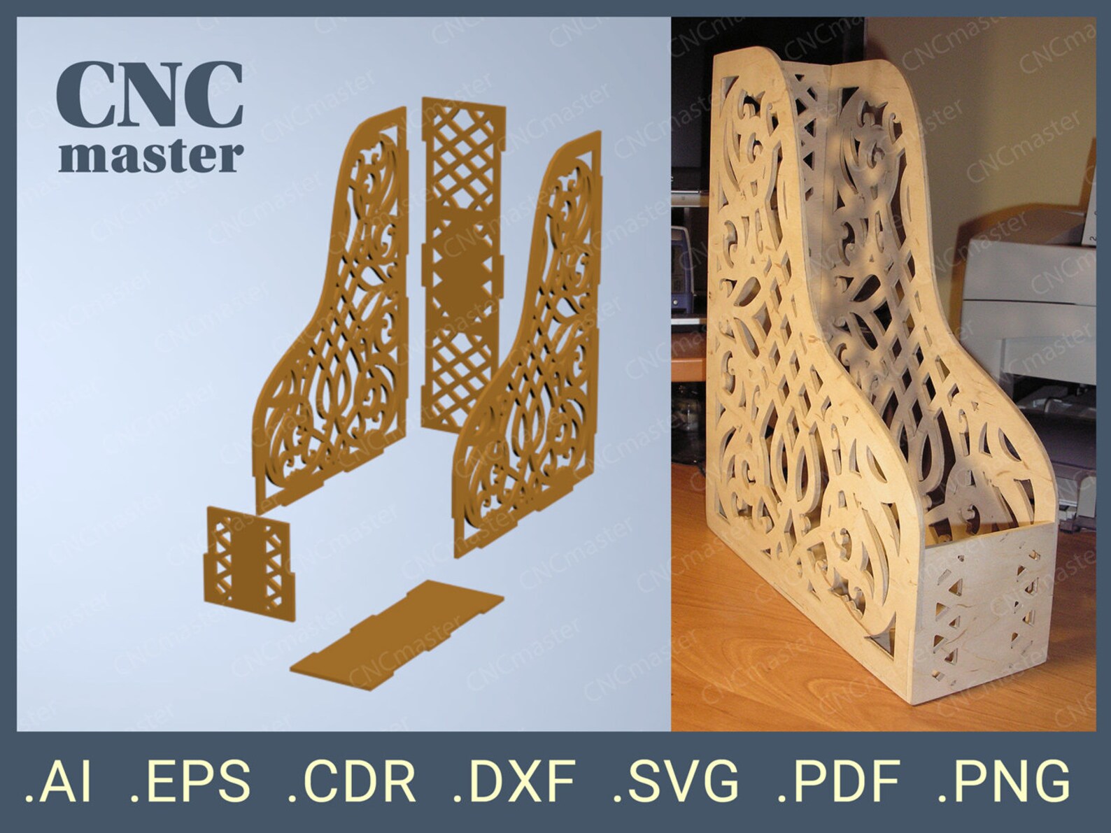 Easy Access Paper Holder (digital Model) | CNC Vector Model for CNC ...