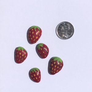 Hand Painted Strawberry Garden Stones - Etsy