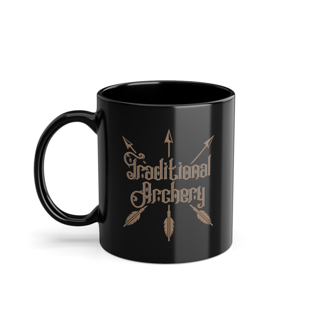 Traditional Archery Mug, Black 3 Arrow Coffee Cup, Archer Gift - Etsy