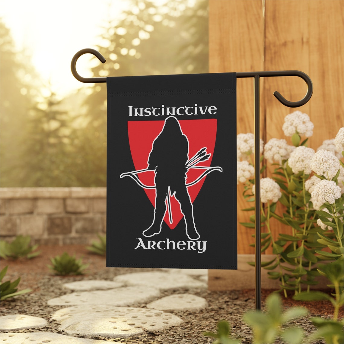 Instinctive Archery Flag, Mens Division Archer Silhouette Sigil Banner ...