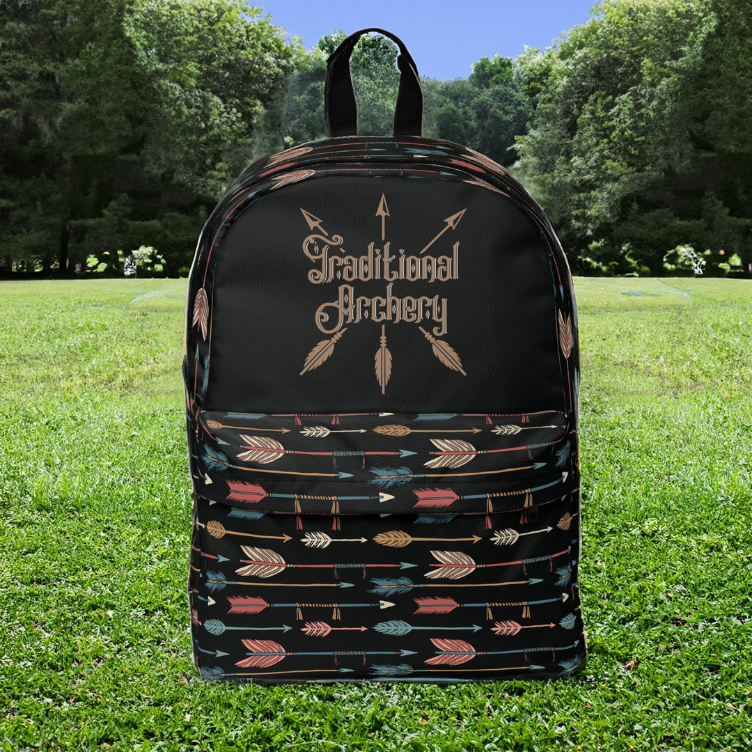Traditional Archery Classic Backpack, Primitive Bow & Arrow Fletching ...