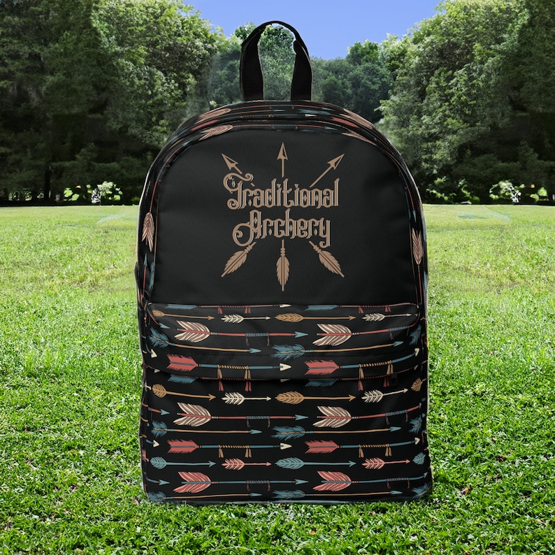 Traditional Archery Classic Backpack, Primitive Bow & Arrow Fletching ...