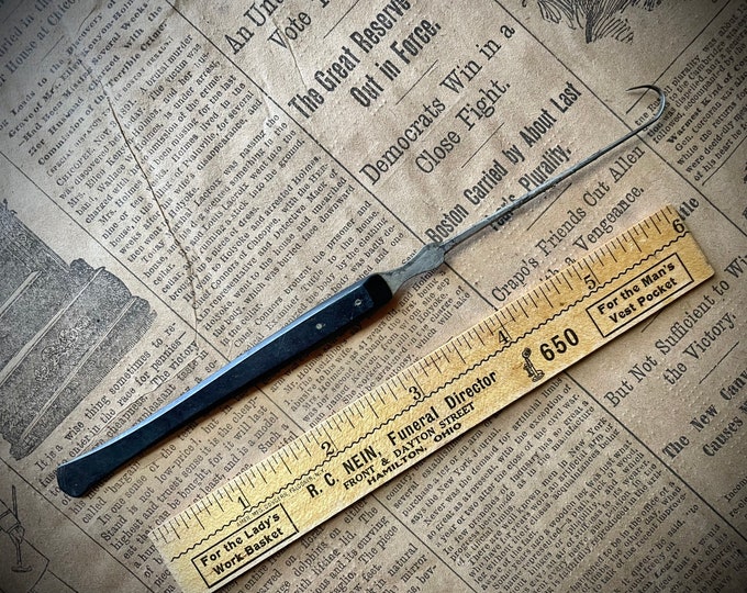 Antique Ebony Embalming Aneurysm Hook - Etsy