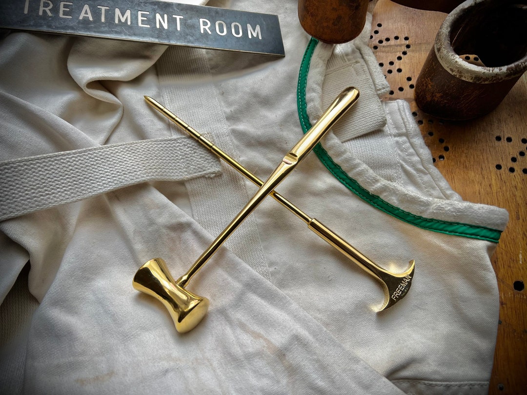 BESTSELLER! Gold Lobotomy Orbitoclast & Hammer Surgical Medical Tools ...