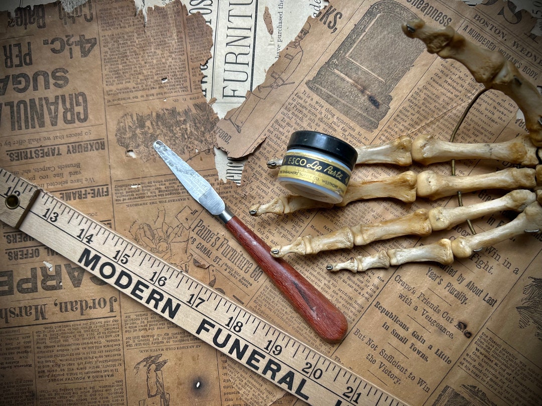 Vintage Undertaker Mortician Lip Wax & Spatula - Etsy
