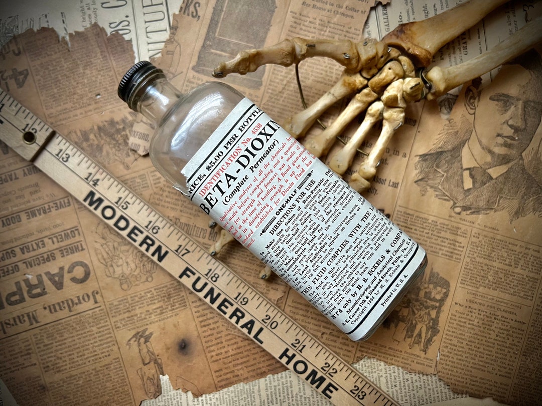 Vintage Glass Embalming Fluid Bottle RARE - Etsy