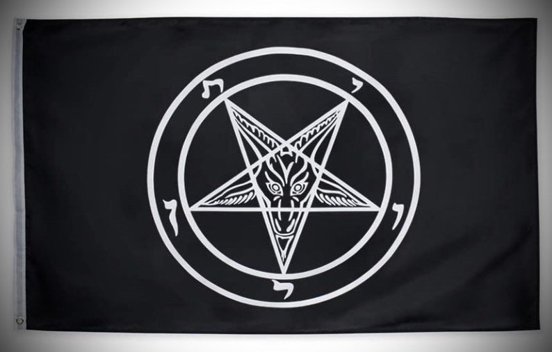 3 X 5 Baphomet Pentagram Flag Banner Tapestry - Etsy
