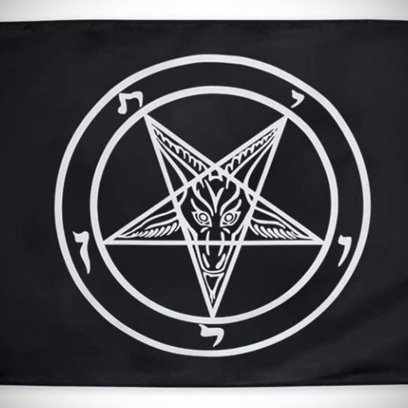 Baphomet Pentagram Flag - Etsy