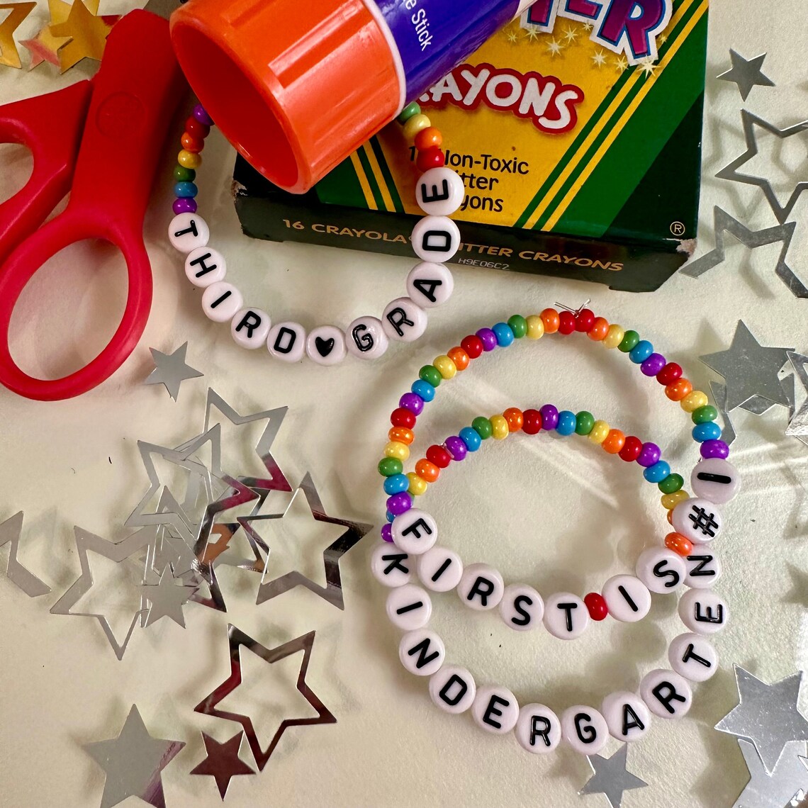 School Custom Beaded Bracelet Grade/class/kindergarten/first/second ...